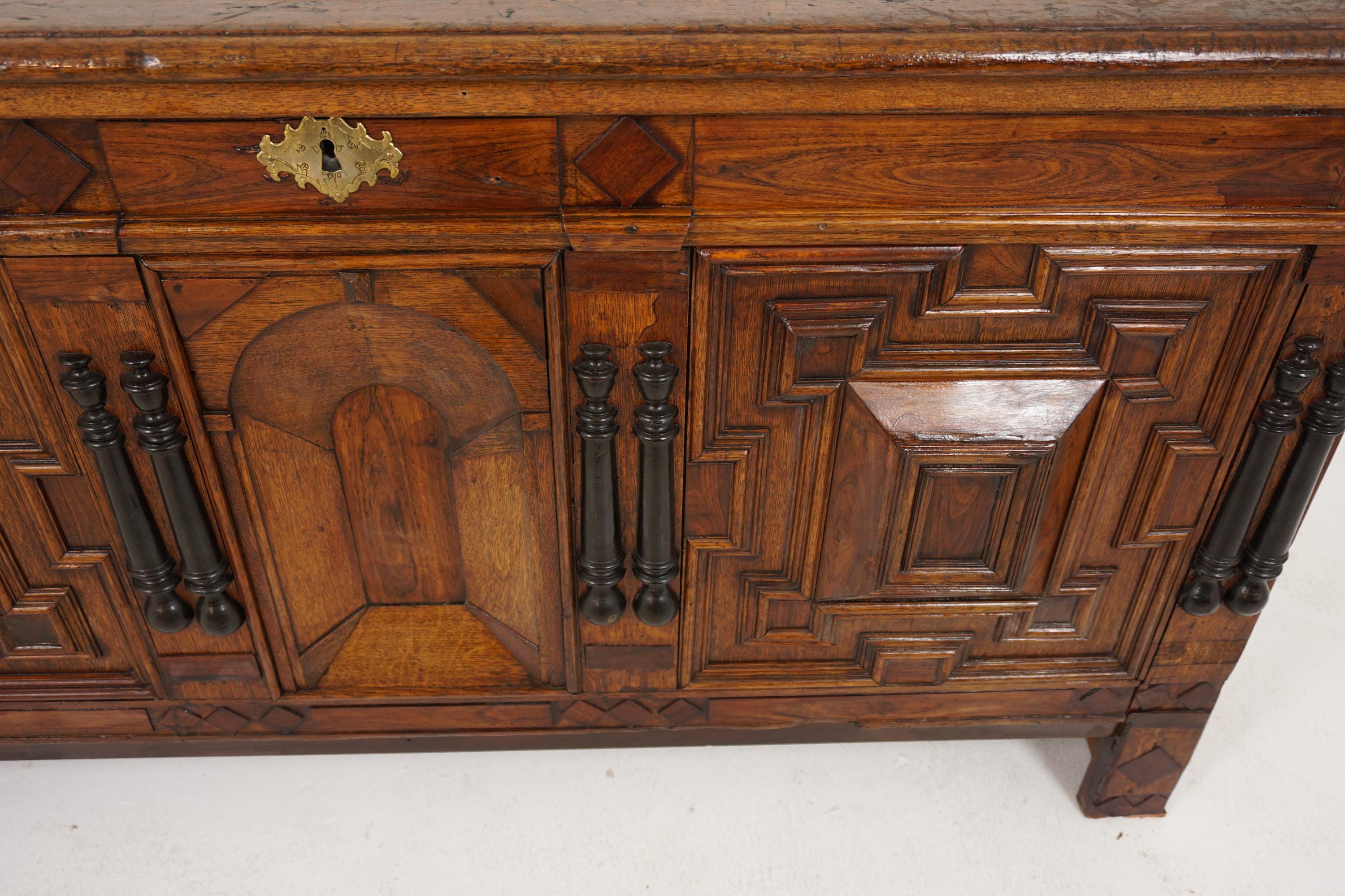Antique Carved Oak Dutch Trunk, Dowry or Blanket Box, Coffer, Holland ...