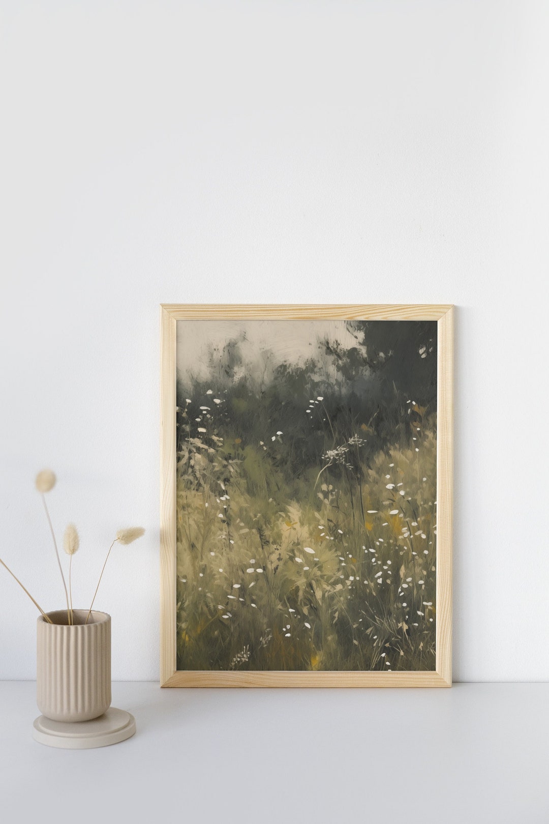 Wildflower Poster Print Flower Wall Art Botantical Flowers Neutral Wall ...