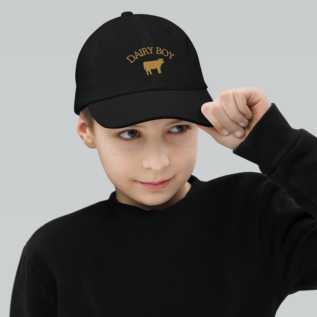 Dairy Boy Youth Baseball Cap | Dairy Boy Hat | Kids Cow Hat | Dairy ...
