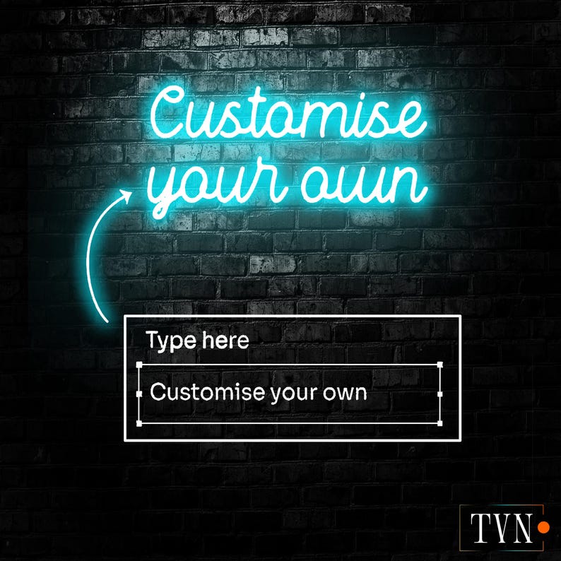 Custom Neon Sign Logo Neon Sign Home Decor Personalized Gifts Wedding ...