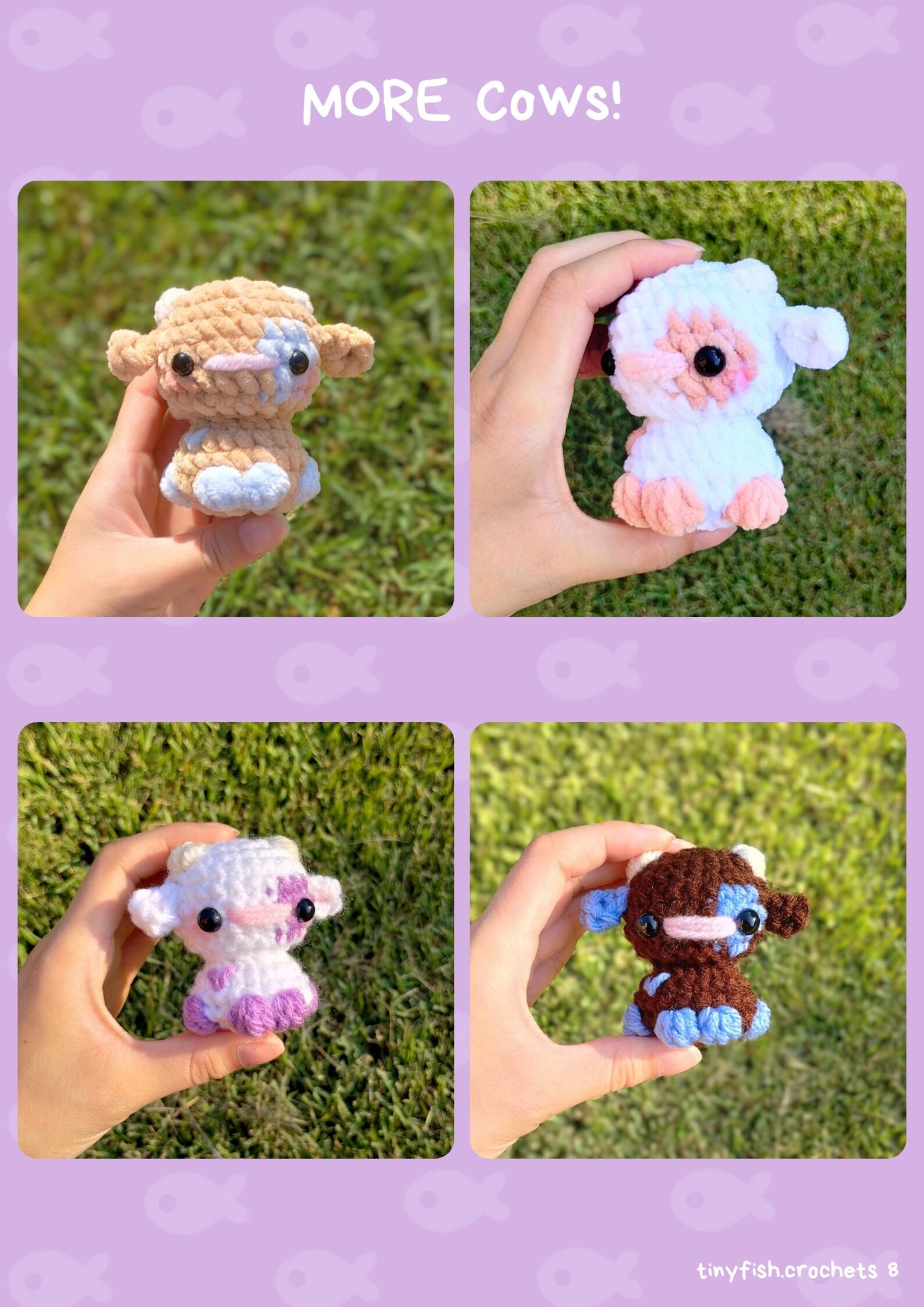 Crochet No Sew Cow Amigurumi Pattern - Etsy