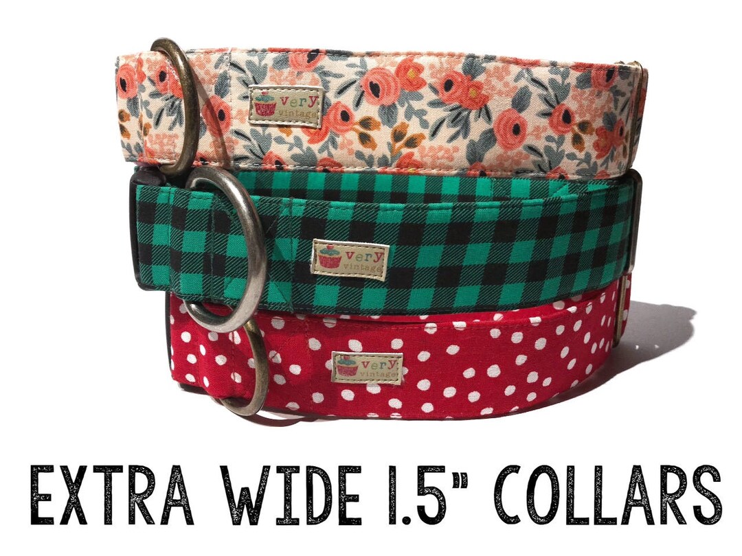 Extra Wide 1.5 Wide Dog Collars Organic Cotton - Etsy