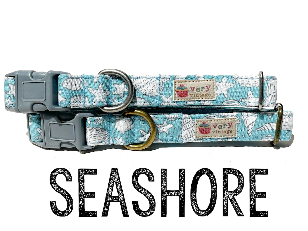 Seashore Collar | Seashells Collar | Dog Collar | Cat Collar | Gift for ...