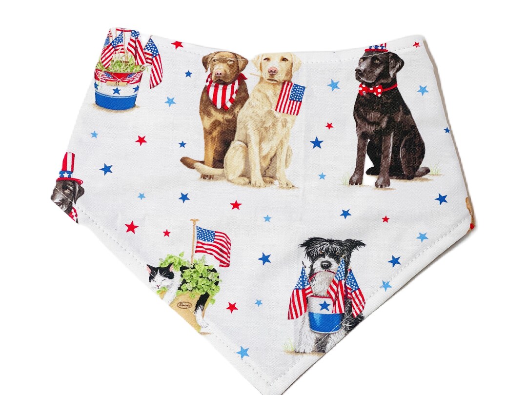 Amercian Dog Bandana | 4th of July Bandana | Independence Day | Dog ...