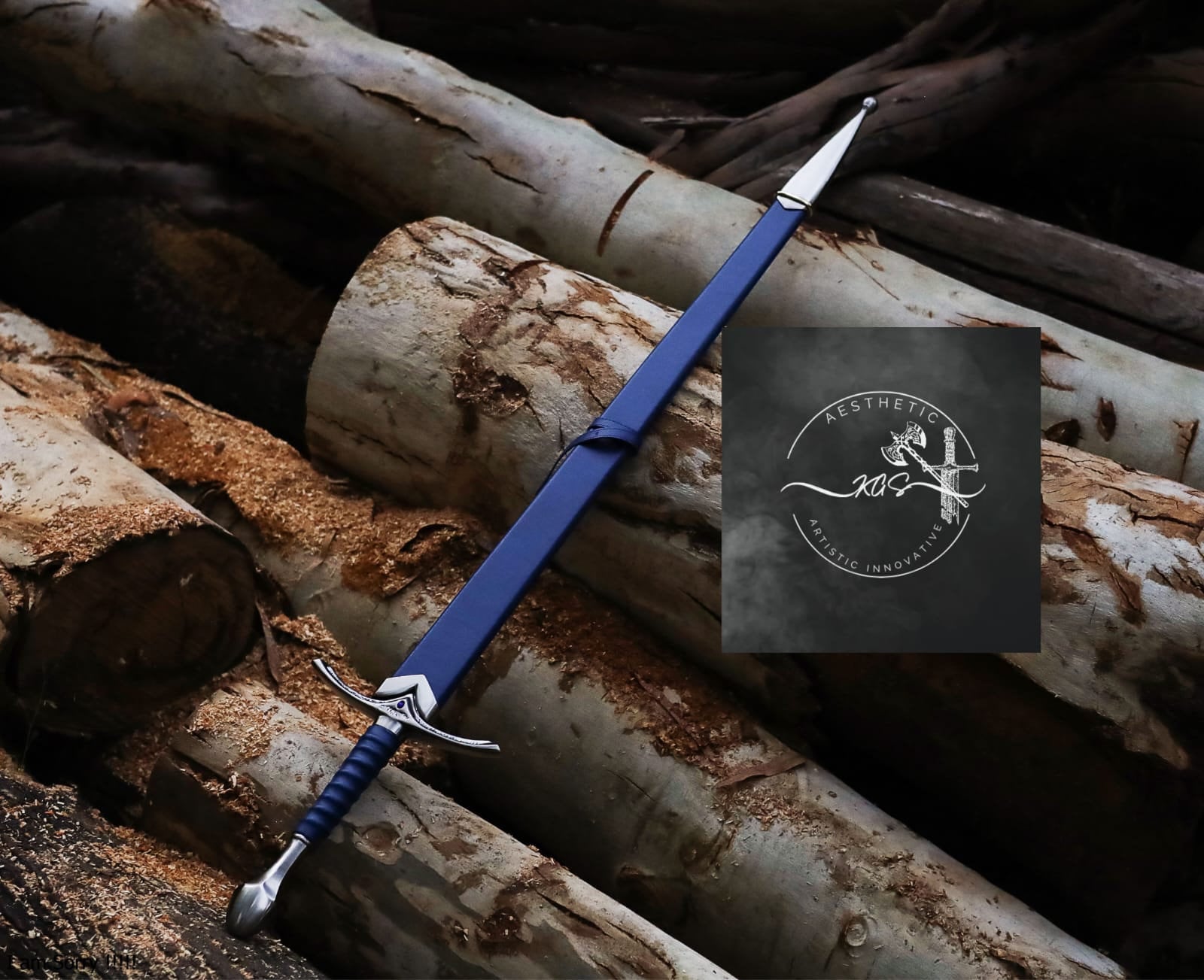 Blue Glamdring Sword, Monogram Sword, Medieval Sword, Custom Glamdring ...