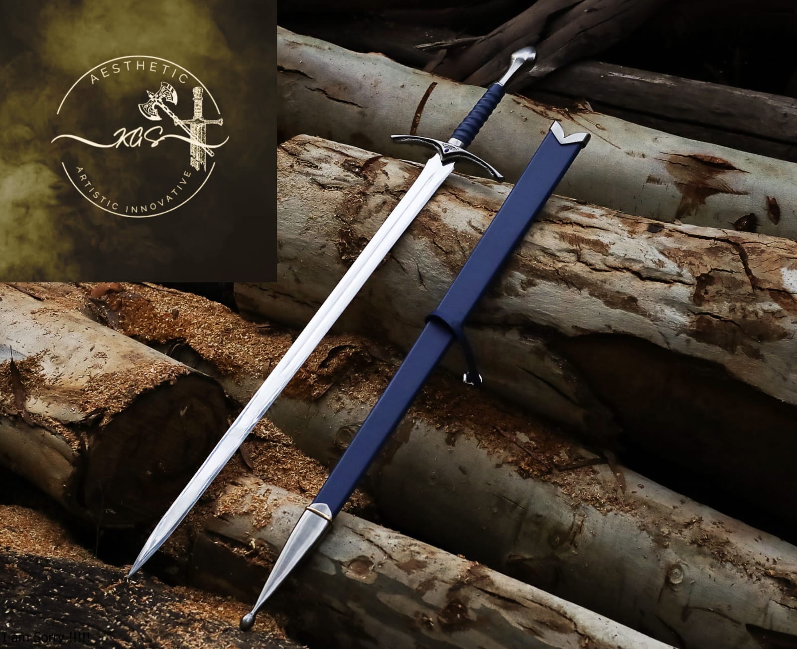 Blue Glamdring Sword, Monogram Sword, Medieval Sword, Custom Glamdring ...