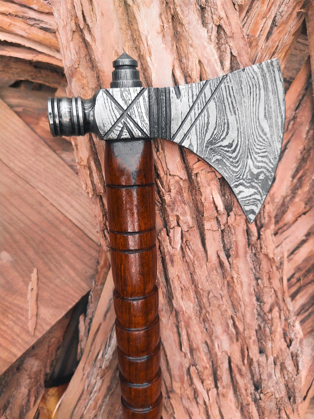 RAGNAR VIKING AXE Forged Camping Axe Viking Bearded Nordic Best Gifts for Him Best Gift for Dad ...