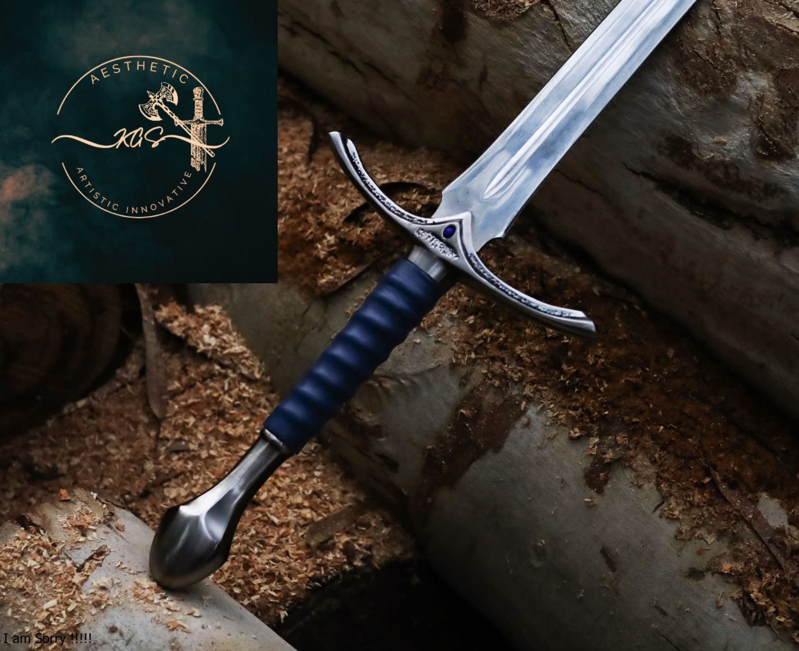 Blue Glamdring Sword, Monogram Sword, Medieval Sword, Custom Glamdring ...