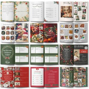 Family Christmas Magazine Template | Editable Canva Template ...