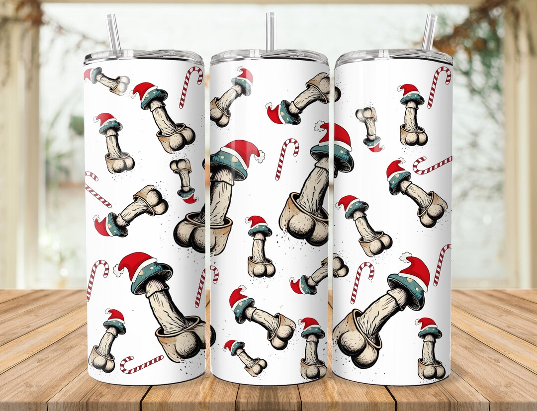 Digital Adult Dicks Mushroom Funny Penis Plant Tumbler Png 20 Oz