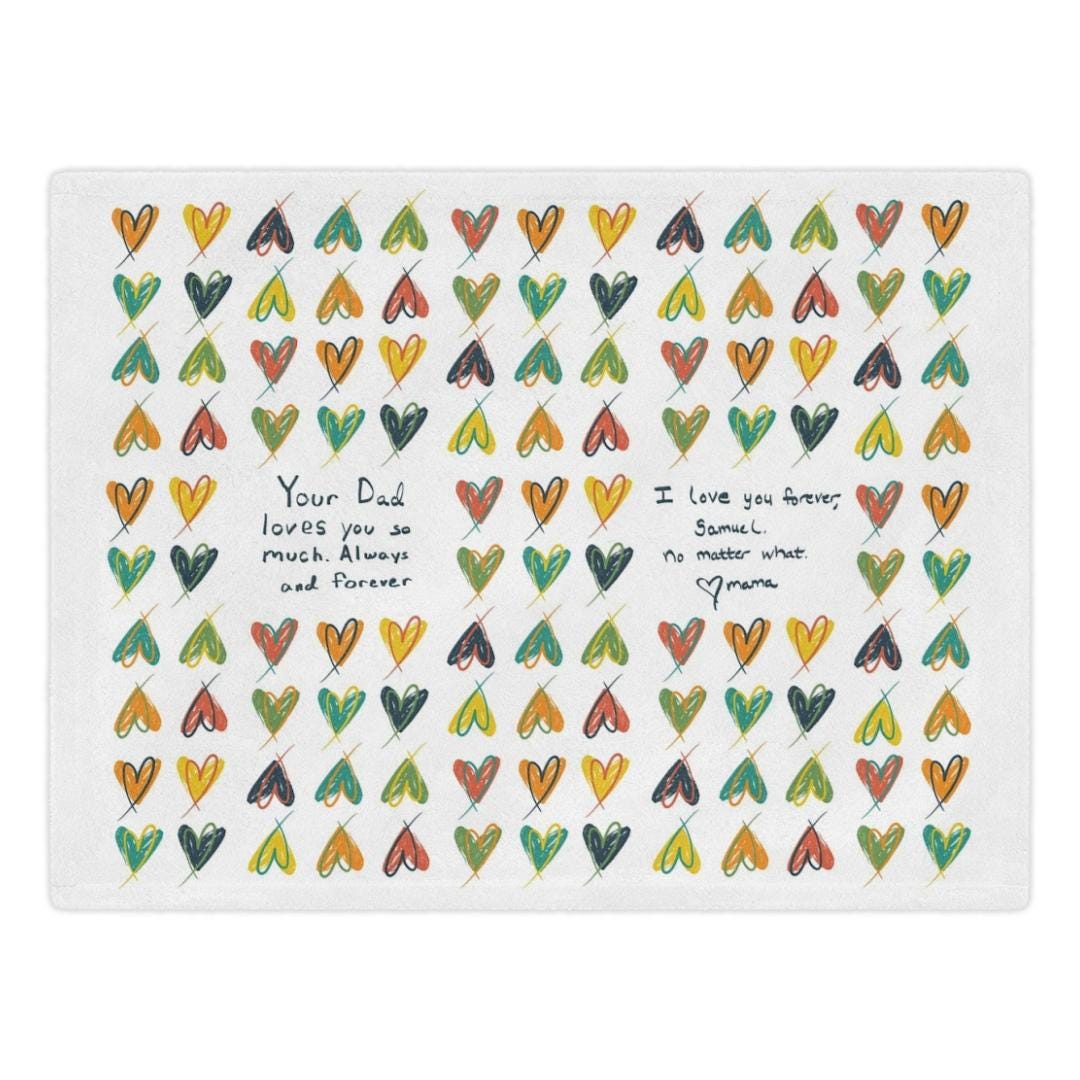 Custom Handwritten Note Blanket for Baby - Etsy
