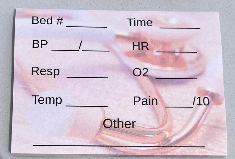 Horizontal Vital Sticky Notes - Etsy