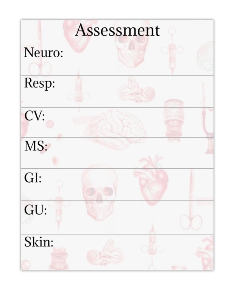 Assessment Notepad - Etsy