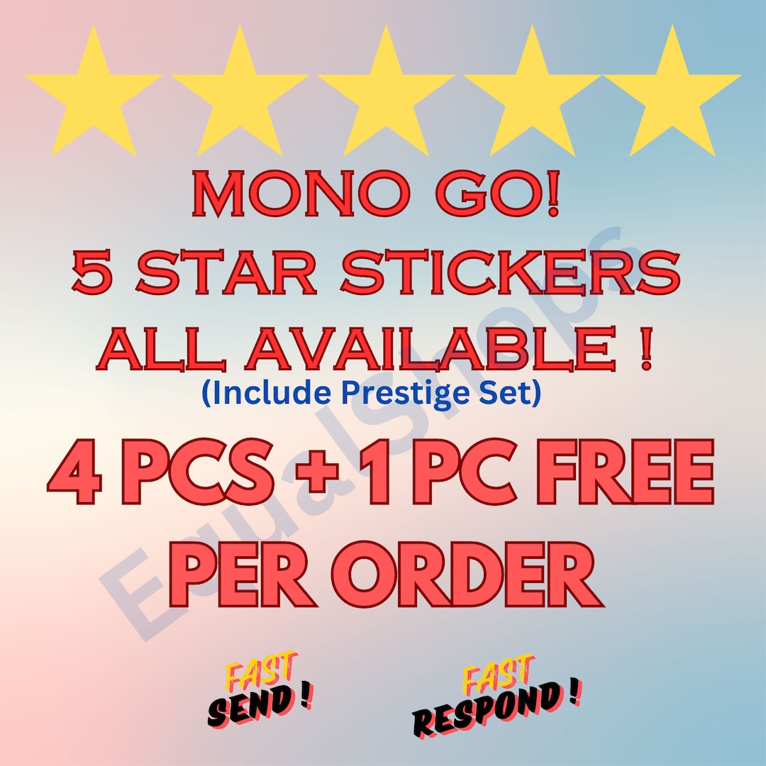Bundle 5 PCS PER ORDER 5 Star Sticker Mono Go Fast Send If Online (read ...