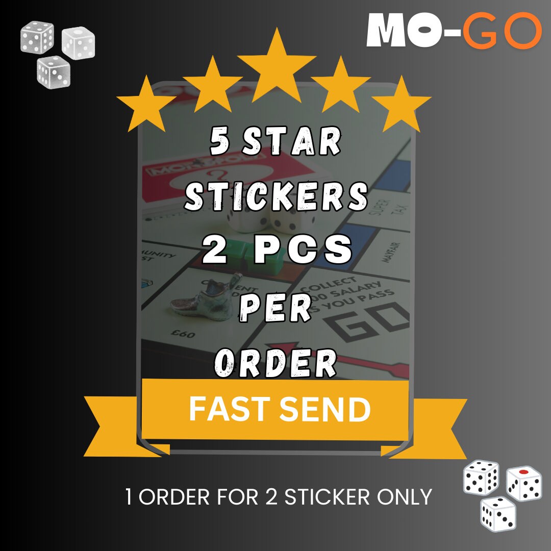 Bundle 2 PCS 5 STAR Sticker Mo Go Fast Send If Online (read Description ...
