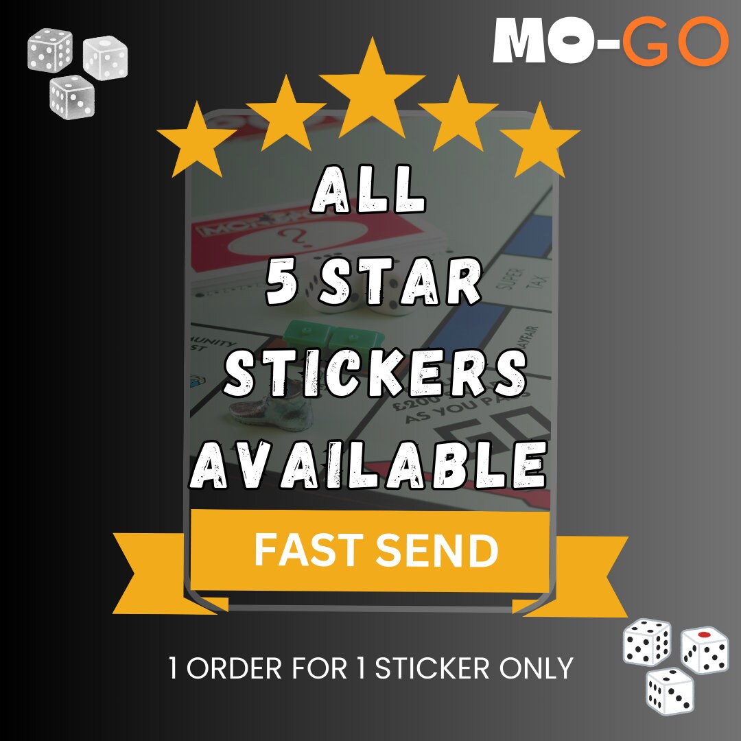5 Star Sticker Mo Go Fast Send If Online (read Description!) - Etsy