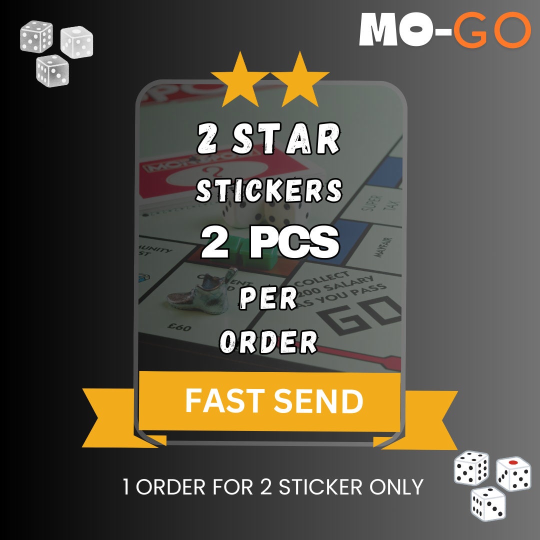 Bundle 2 Pcs 2 STAR Sticker Mono Go Fast Send If Online read ...