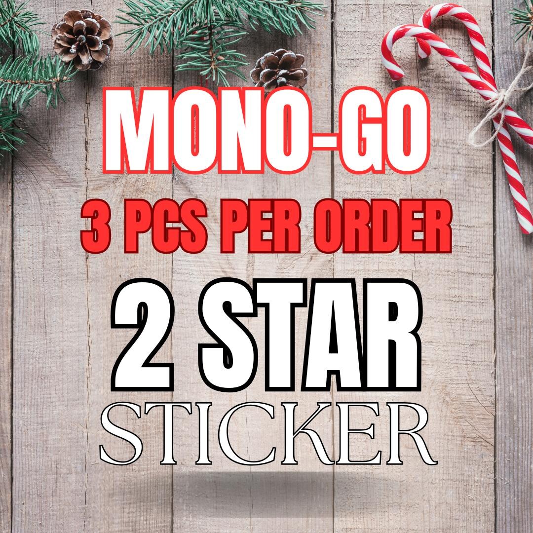 Mono Go 3pcs 2 STAR Sticker Fast Send - Etsy
