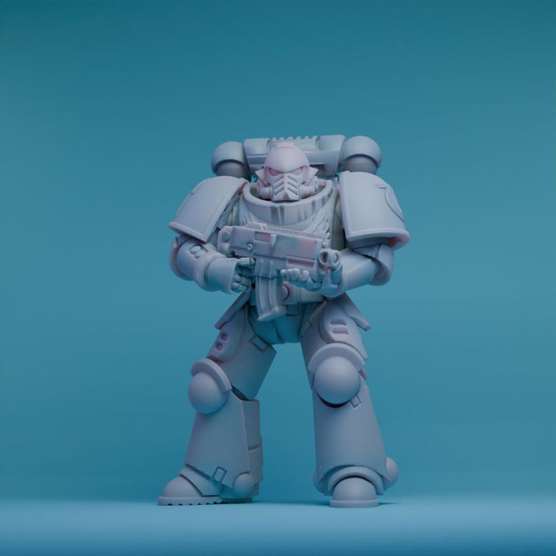 Ultramarine Space Marine STL Model for 3D Printing Highly Detailed Sci ...