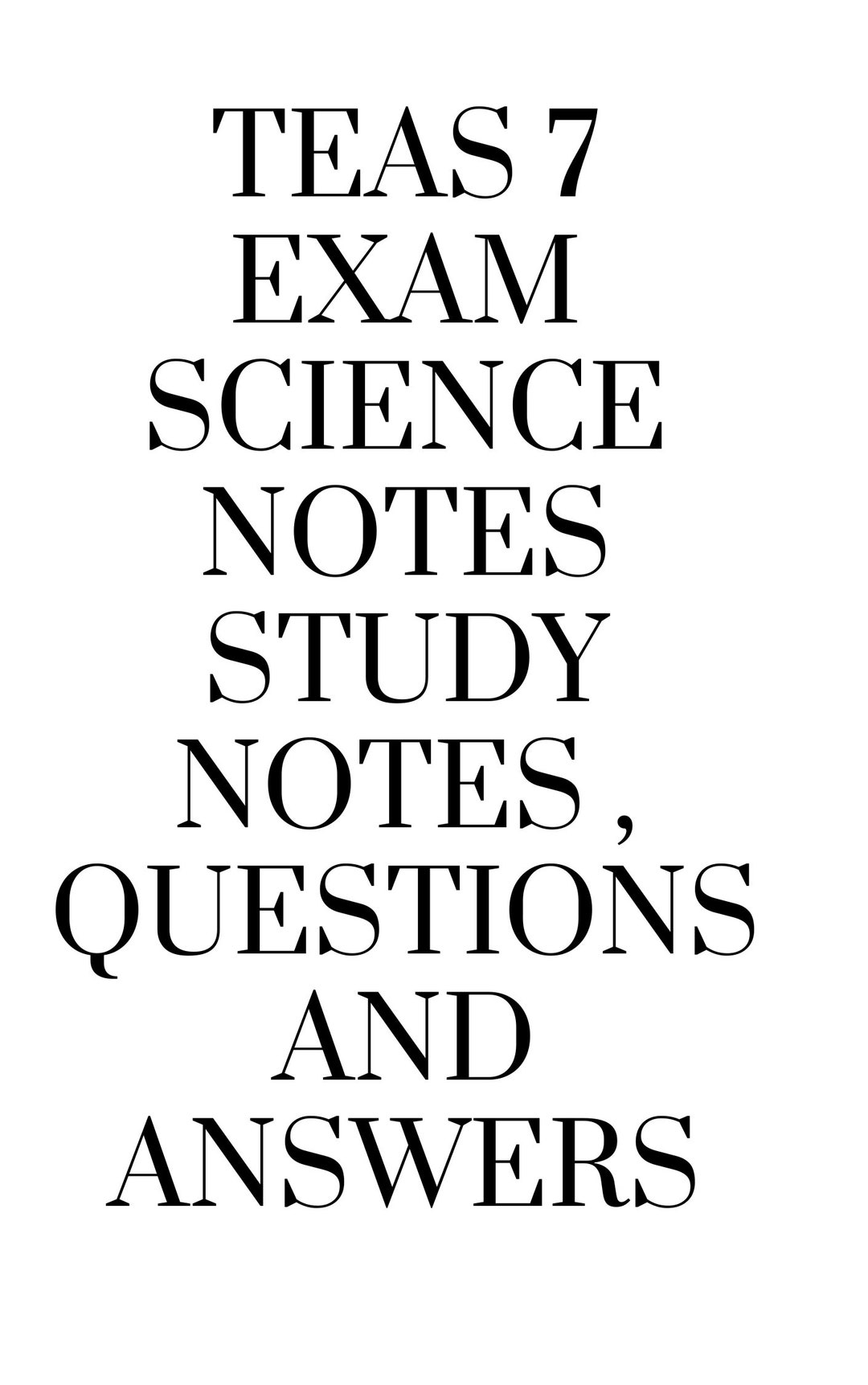 TEAS 7 Exam Science Study Notes to Help You Pass - Etsy
