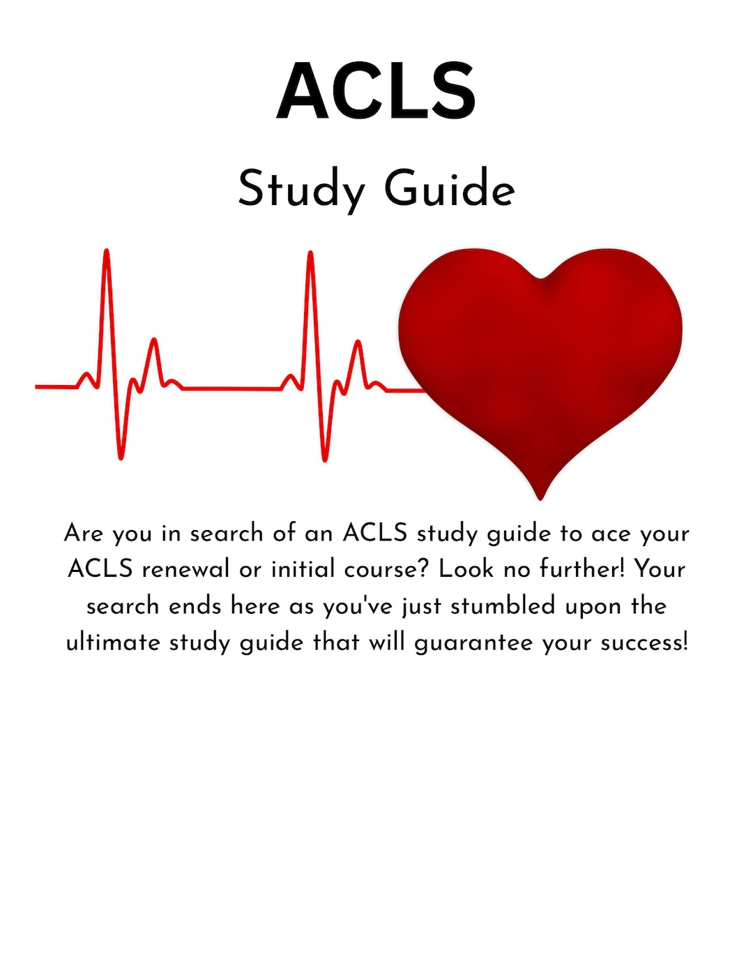 ACLS Study Guide - Etsy