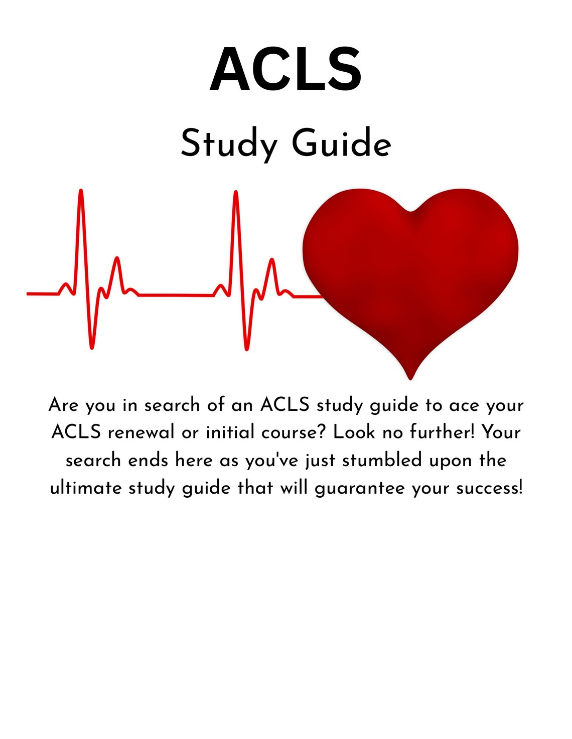 ACLS Study Guide - Etsy