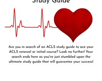 ACLS (advanced Cardiac Life Support) AHA Certification Study Guide - Etsy