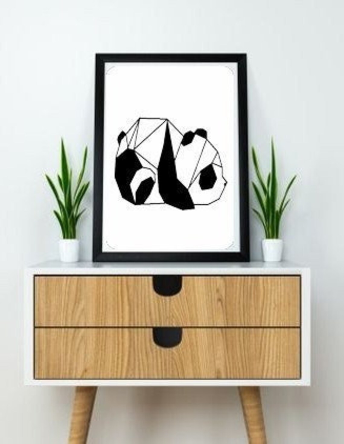 Geometric Panda Bear STL File, Wall Art STL Files, 3D Printer Files, 3D ...