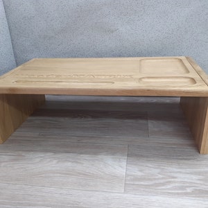 Personalized Solid Wood Monitor Stand, Wood Desk Shelf Organizer ...