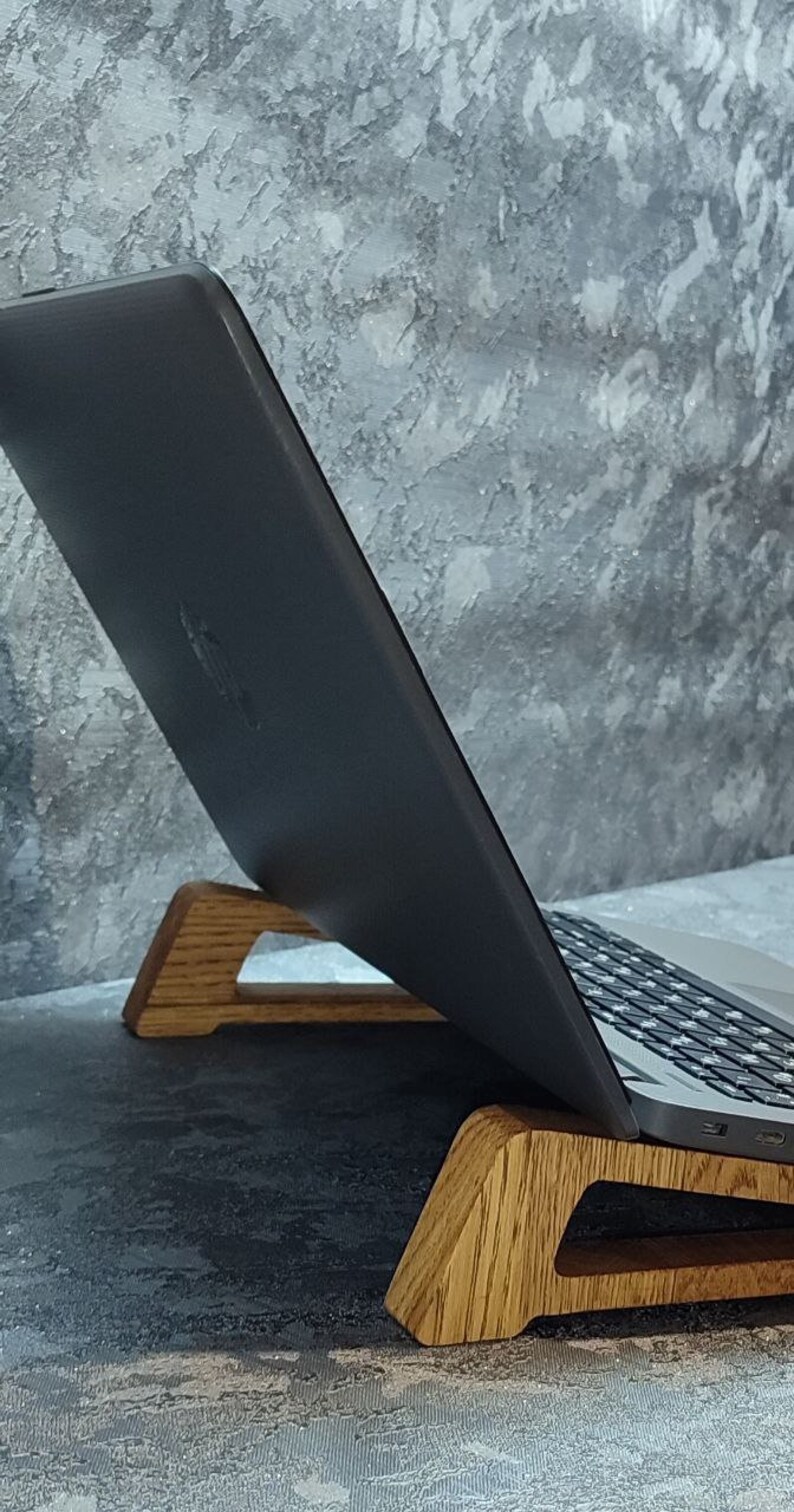 WOODEN Laptop Stand, Laptop Riser, Desk Organizer for Laptop, Solid ...