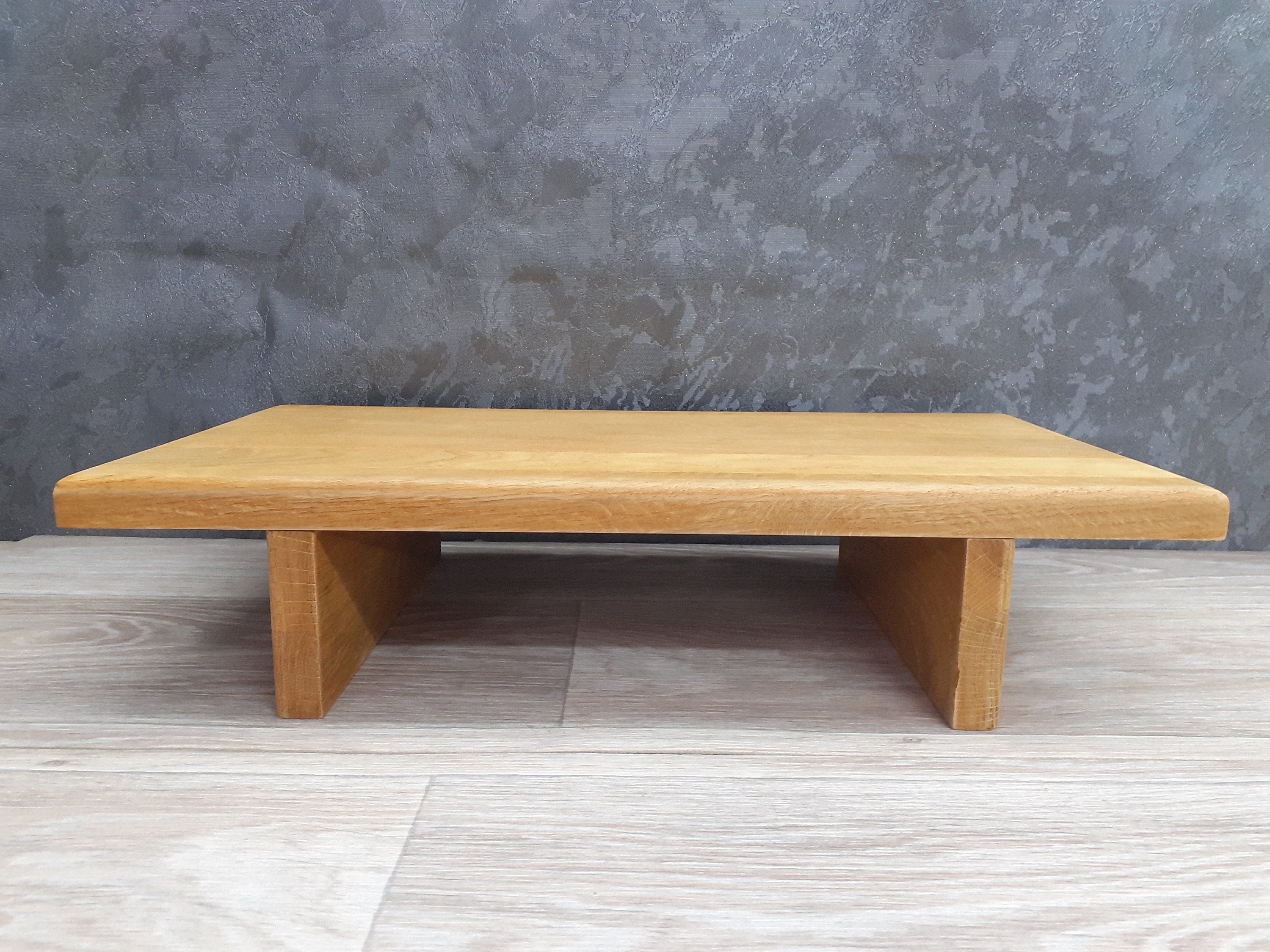 WOODEN Monitor Stand, Monitor Riser, Desk Organizer for Monitor, Solid ...