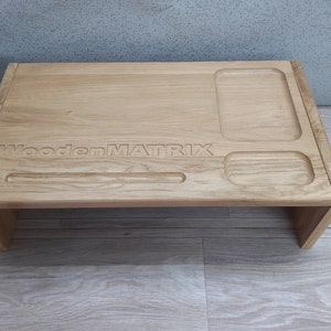 Personalized Solid Wood Monitor Stand, Wood Desk Shelf Organizer ...