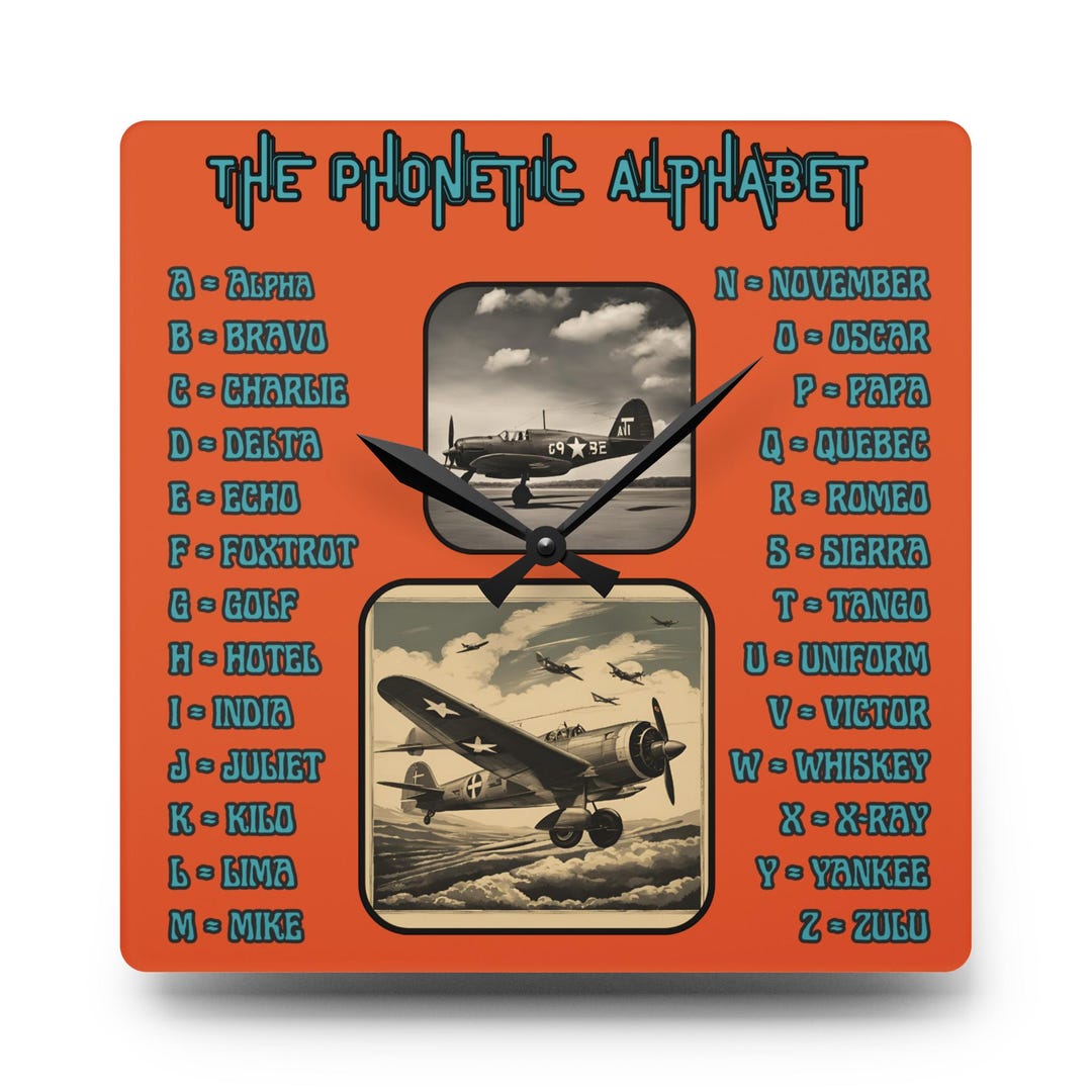 Phonetic Military Alphabet....acrylic Wall Clock - Etsy