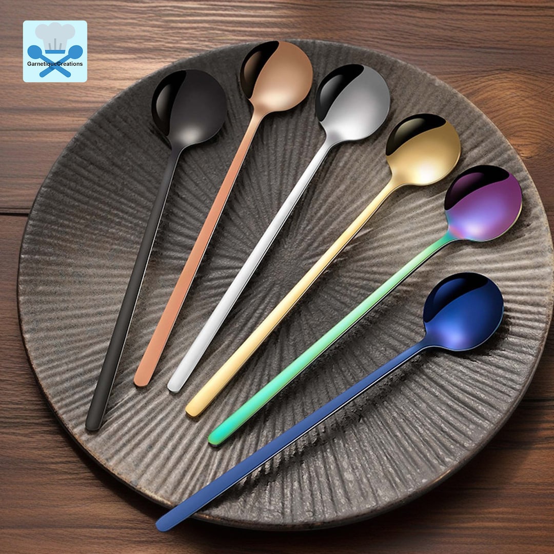 Stainless Steel Coffee Spoons, Thickened Dessert Spoon, Cute Small ...