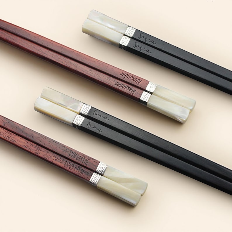 Personalized Engraved Wood Chopsticks, Sandalwood Chinese Chopsticks ...