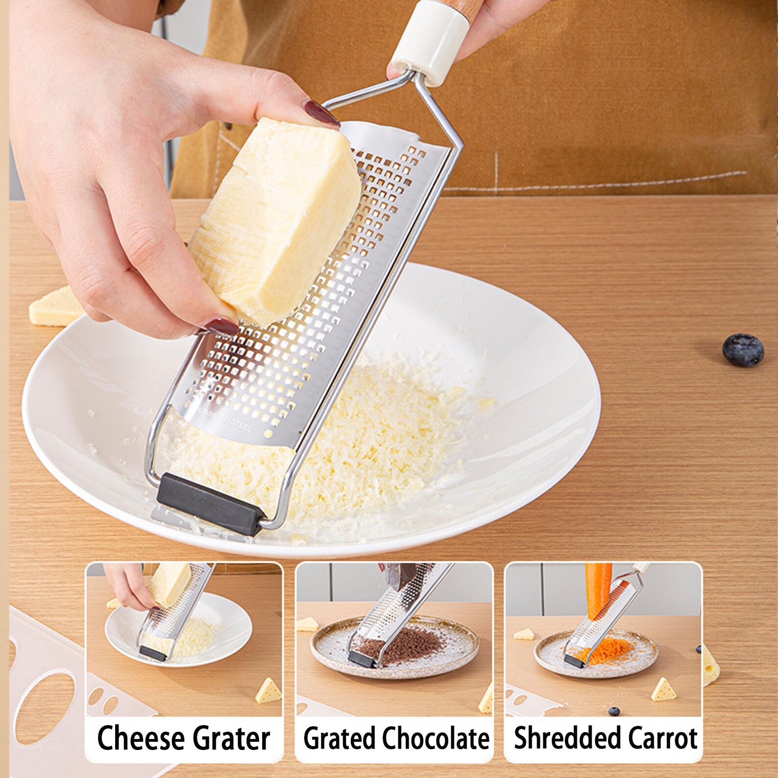 Personalized Stainless Steel Cheese Grater, Multifunctional Wide Plate ...
