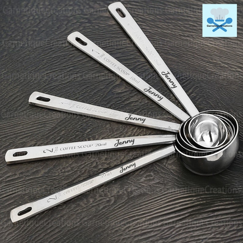 Personalized Engraved Stainless Steel Measuring Spoon, Coffee Milk ...