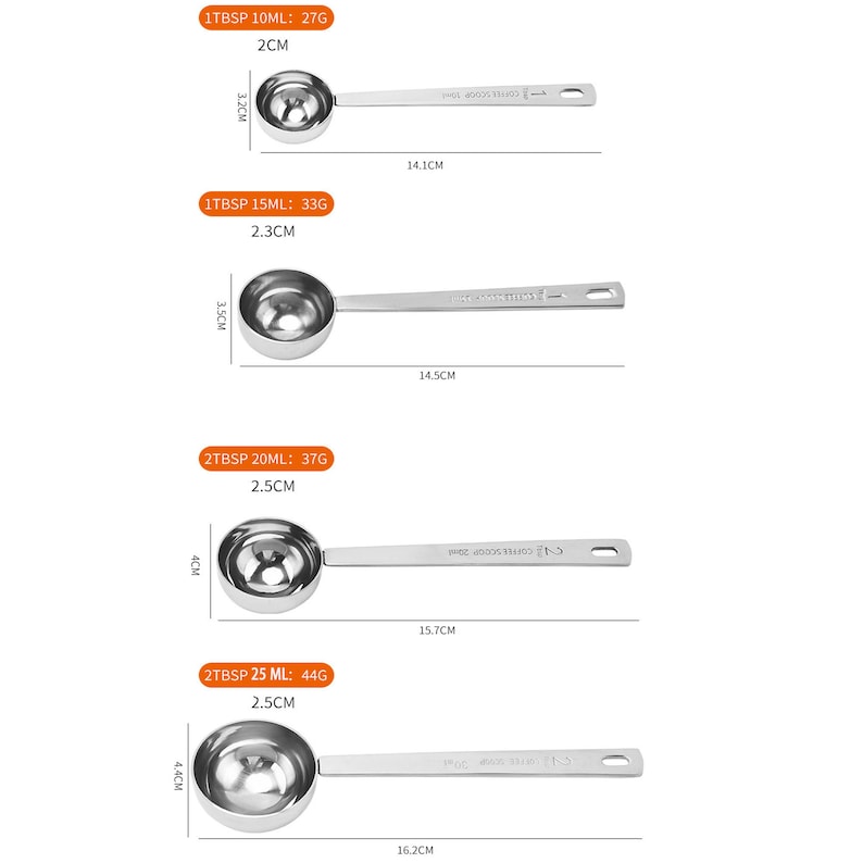 Personalized Engraved Stainless Steel Measuring Spoon, Coffee Milk ...