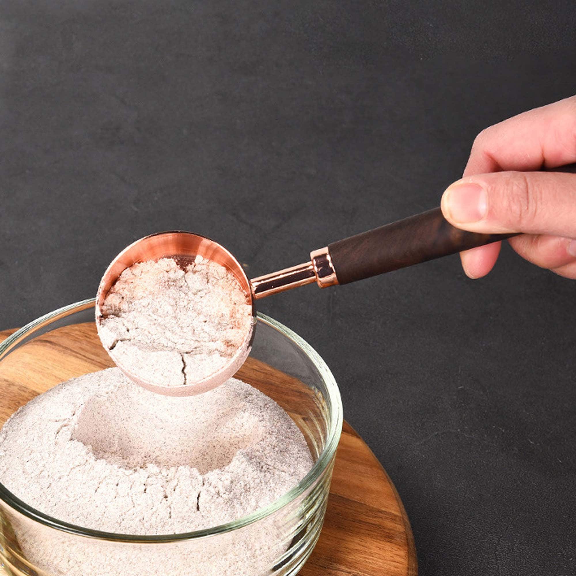 4pcs Personalized Engraved Measuring Cups Measuring Spoons, Rose Gold ...