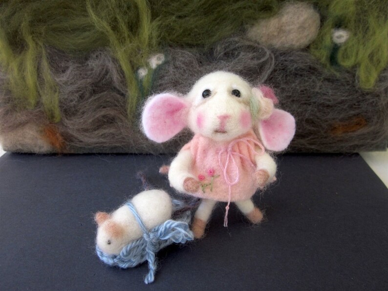 Needle Felted Mice and Toy Dolls Set of 4/ Heirloom - Etsy