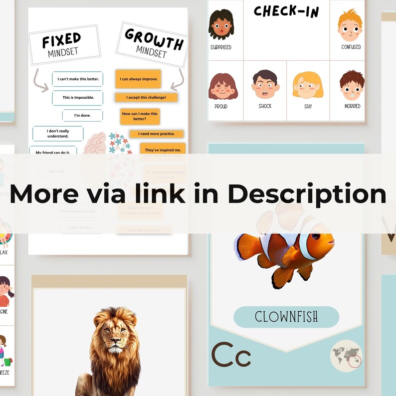 Alphabet Poster Card Set, Printables for Kids, Aquatic Animals ...