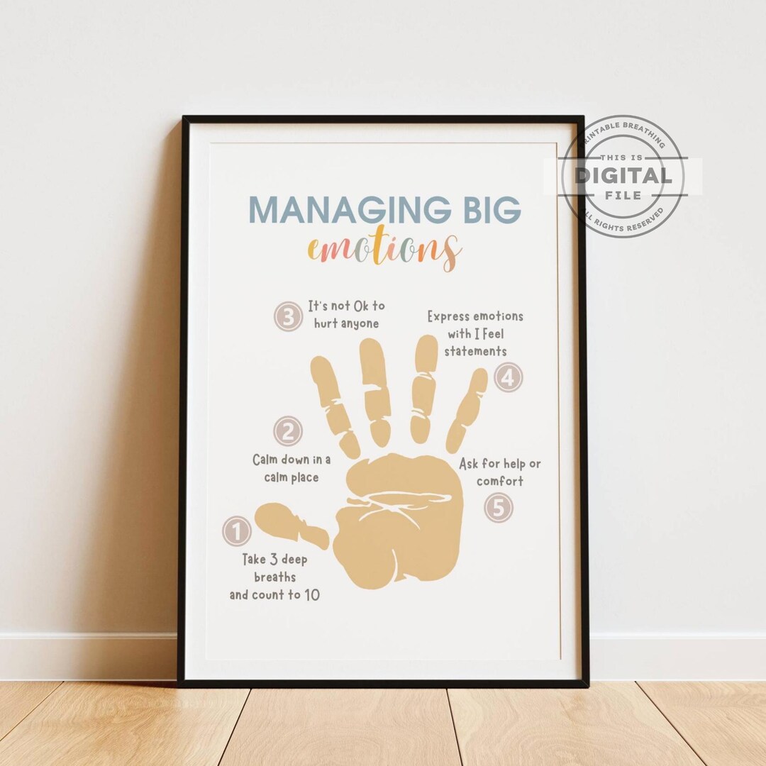 Managing Big Emotions Poster, Calming Techniques, Self Regulation ...