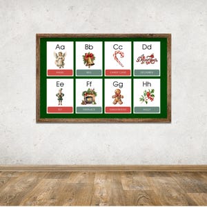 Christmas Alphabet Poster Set, Christmas Classroom Decor, Xmas Bulletin ...