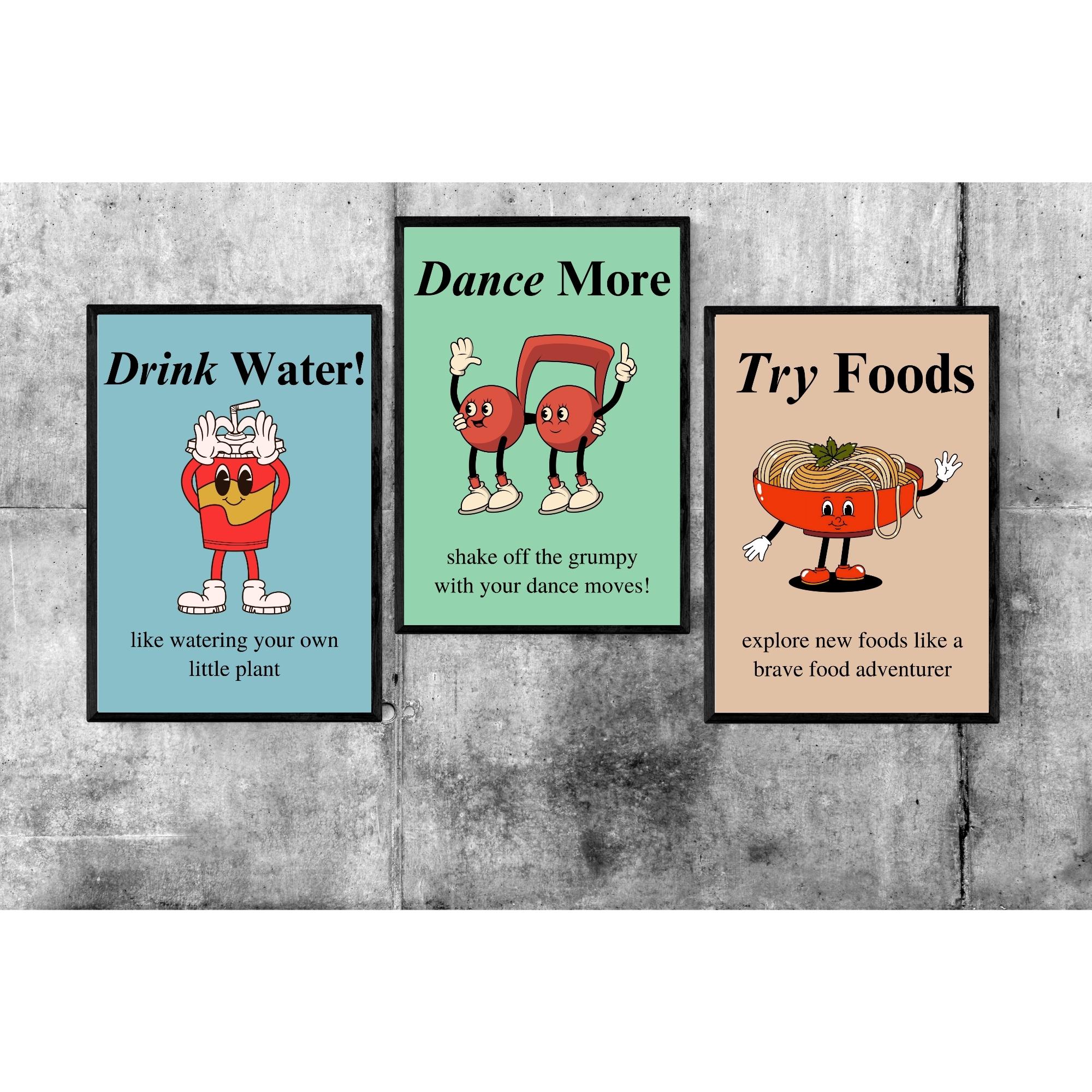 Kids Healthy Habits Poster, Groovy Wellness Poster, Teacher Supplies ...