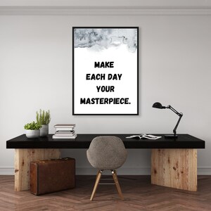 Office Motivational Wall Art, Set of 6 Prints, Home Office Wall Decal ...