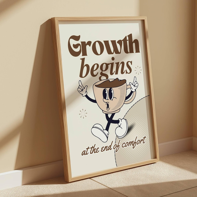 Office Motivational Retro Posters, Set of 10, Groovy Desk Decor Prints ...