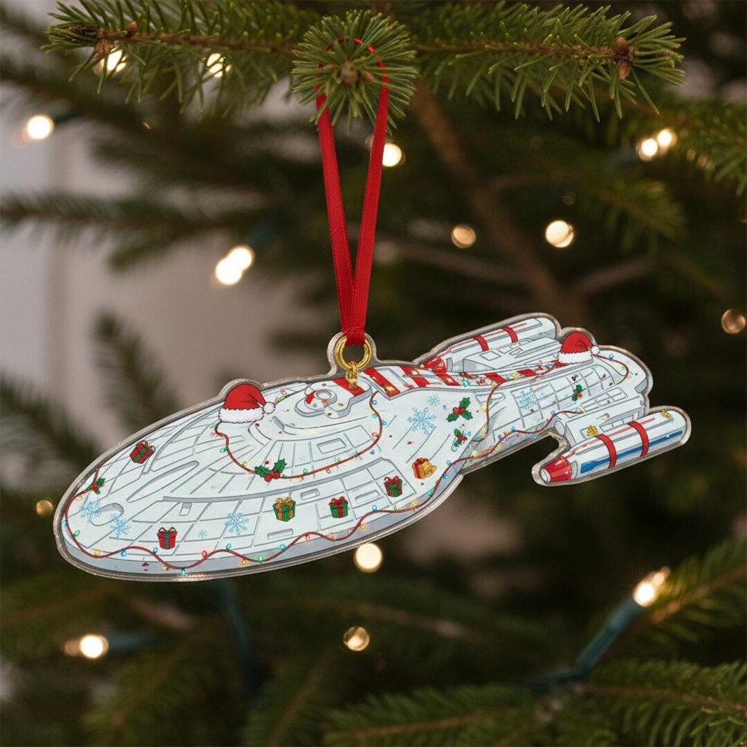 Space Adventure Ship Christmas Ornament, Sci-fi Family Ornament ...