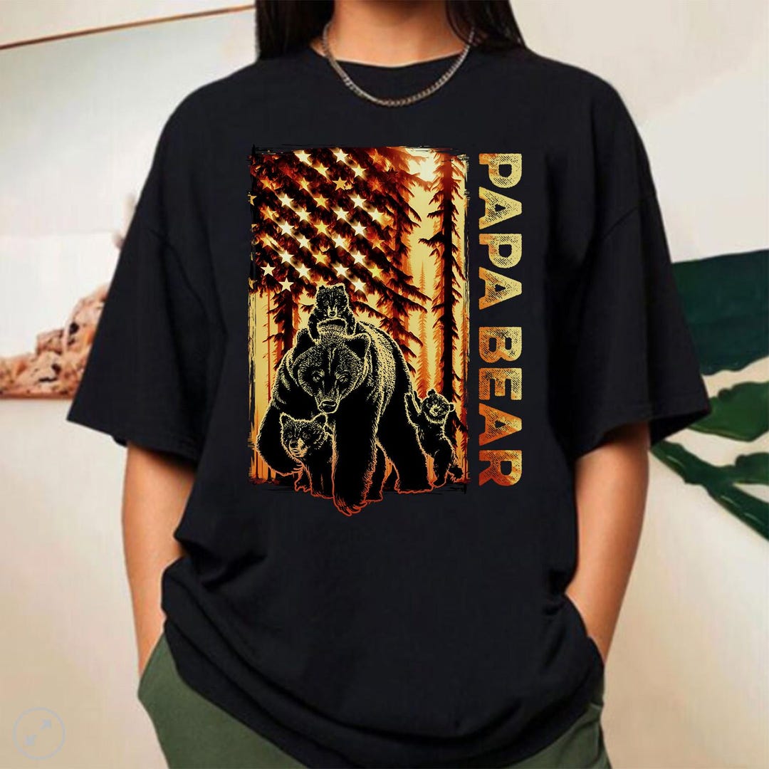 Papa's Wolf Pack Shirt, Custom Grandpa With Kids Names Shirt ...