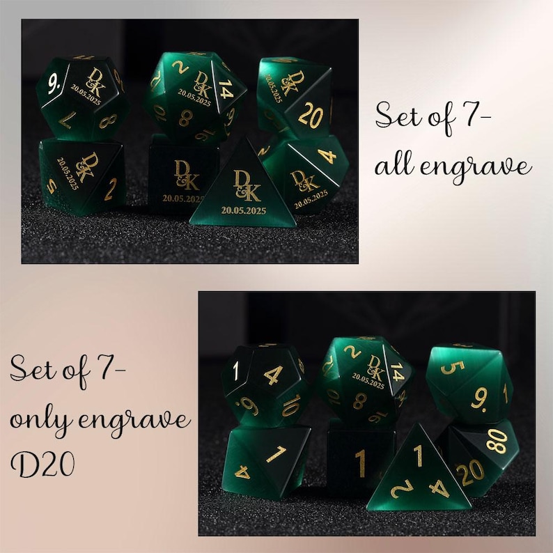 Custom Wedding Dice - D20, Engagement Gift, Personalized Dnd Gifts ...