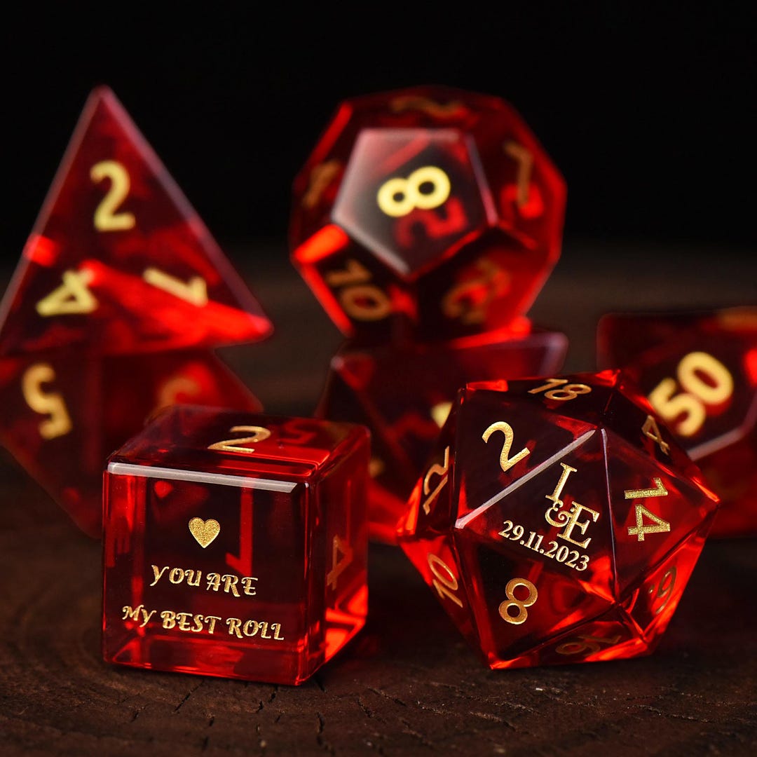 Custom Dnd Dice - D20, Engagement Gift, Personalized Dnd Gifts, Gamer ...